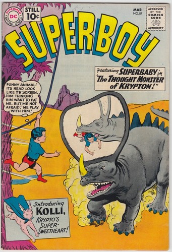 Superboy #87 VG/FN Superbaby 1st Appearance of Kolli DC Comics 1961 ...
