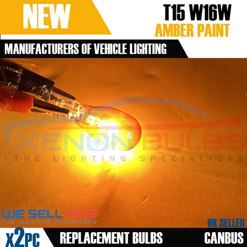 2x Canbus 3535 T15 Amber Halogen bulb 12V 16W LIGHT 585 921 W16W 12V ...