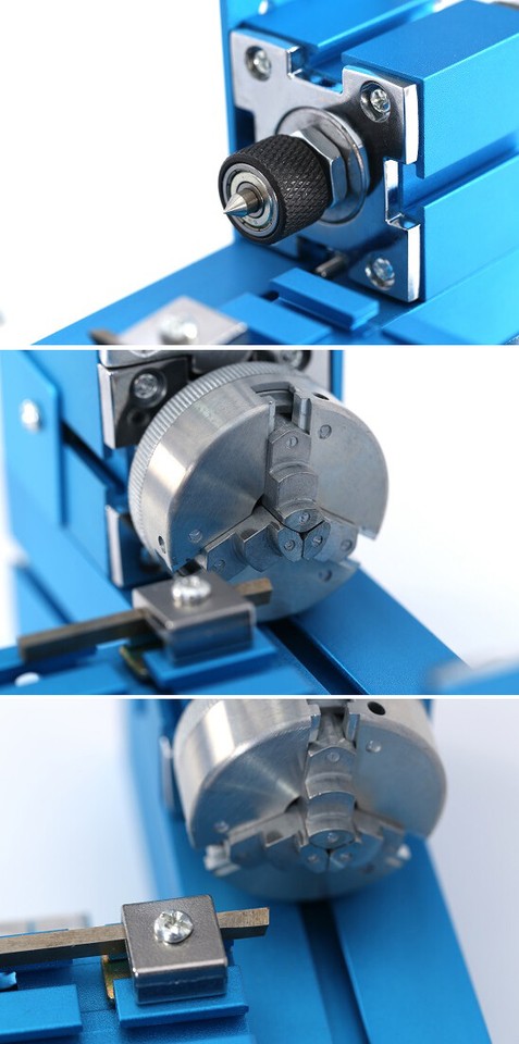 New 220V Mini Metal Lathe DIY Miniature Lathe Wood Model Machiner ...