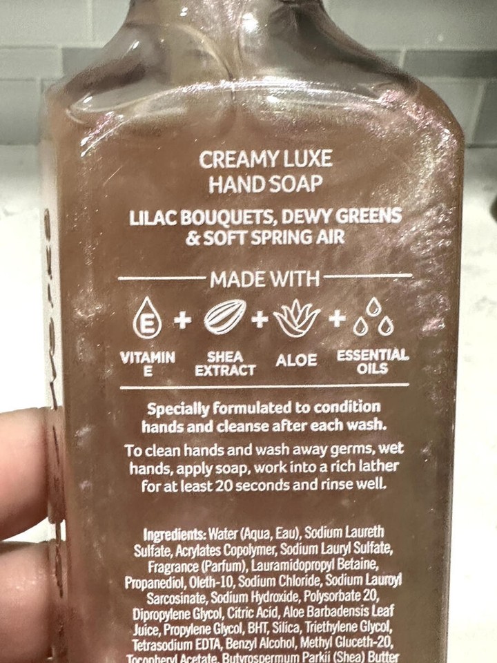 Bath & Body Works Fresh Cut Lilacs Creamy Luxe Hand Soap Wash 8 oz Aloe ...