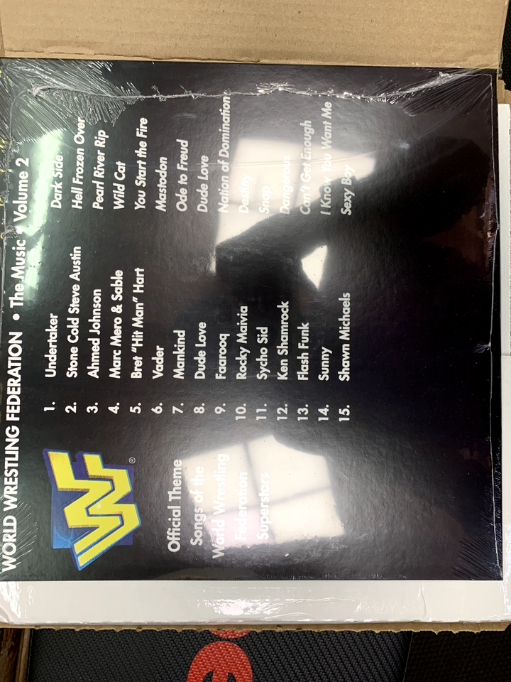 WWF The Music Volume 2 GOLD BLUE SPLIT vinyl LP sealed record WWE AEW ...