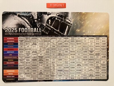 2025 SEC COLLEGE FOOTBALL SCHEDULE ALL 16 TEAMS, DATES & TEAMS PLAYED 8 ...