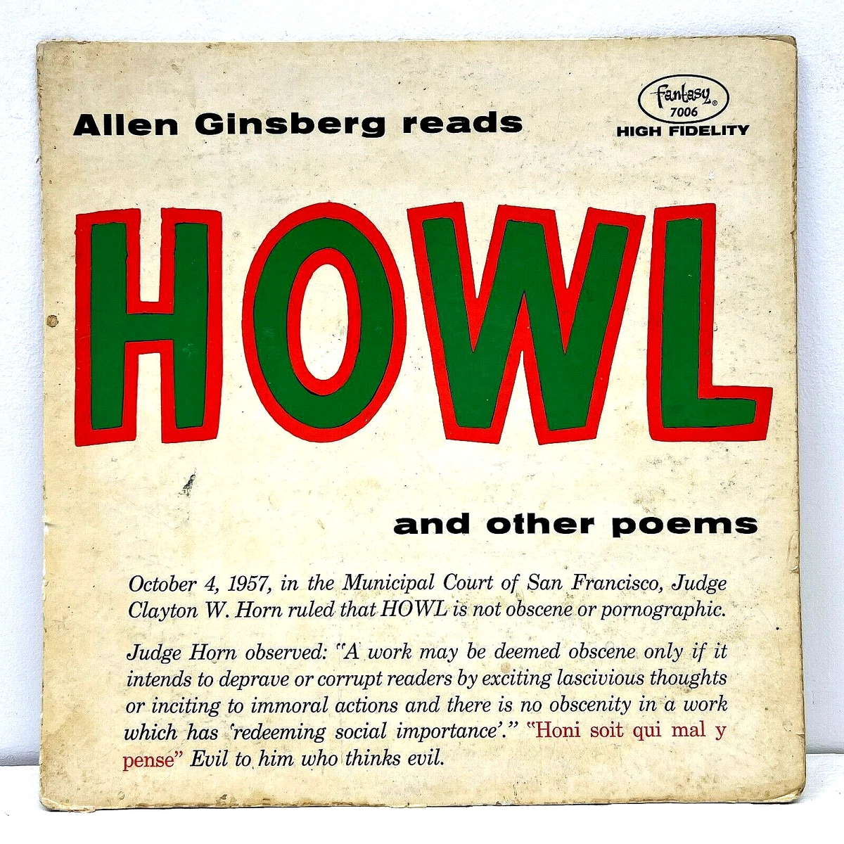 Allen Ginsberg Howl Tattoo