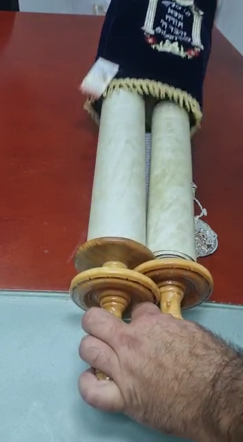 HUGE Judaica Beautiful Sefer Big Torah Scroll Hebrew Jewish Bible 61 CM ...