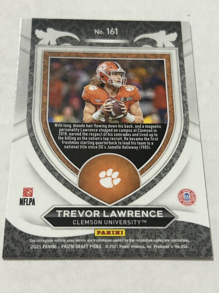 Trevor Lawrence Rookie Card 2021 Prizm Draft Picks Crusade #161 Jaguars ...