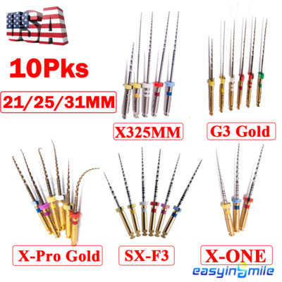 Endo Rotary Files SX-F3 X-Pro Gold Taper Files X3 Pro Root Canal File ...