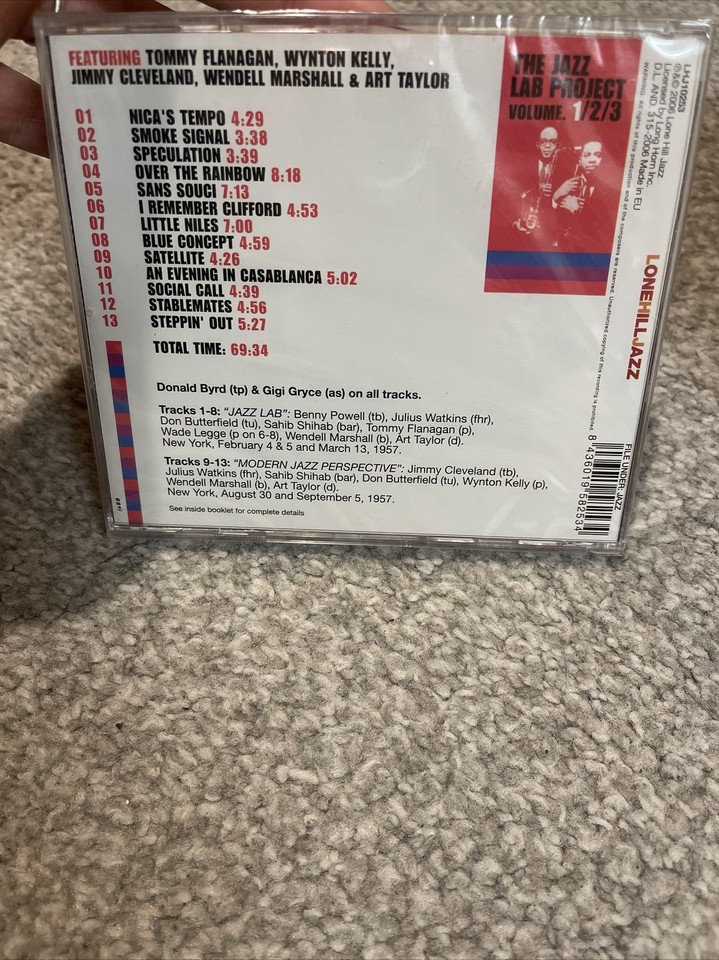 DONALD BYRD GIGI GRYCE SEALED CD COMPLETE JAZZ LAB STUDIO SESSION ...