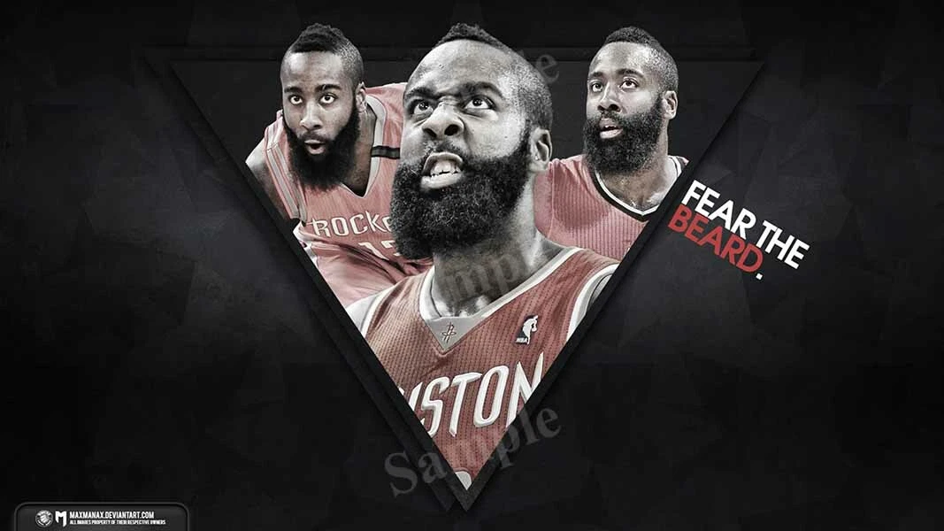 James Harden Fear The Beard Rockets