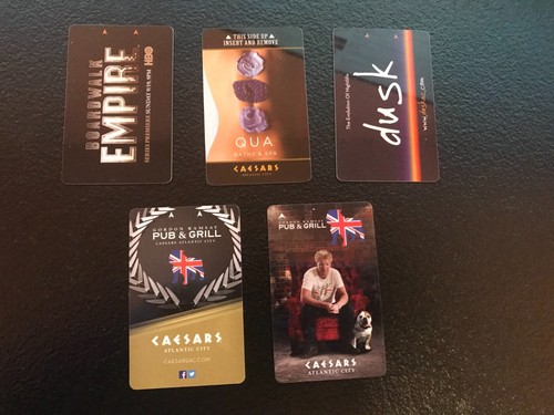 Caesar's Atlantic City Casino Room Key Card Lot of 5 | eBay