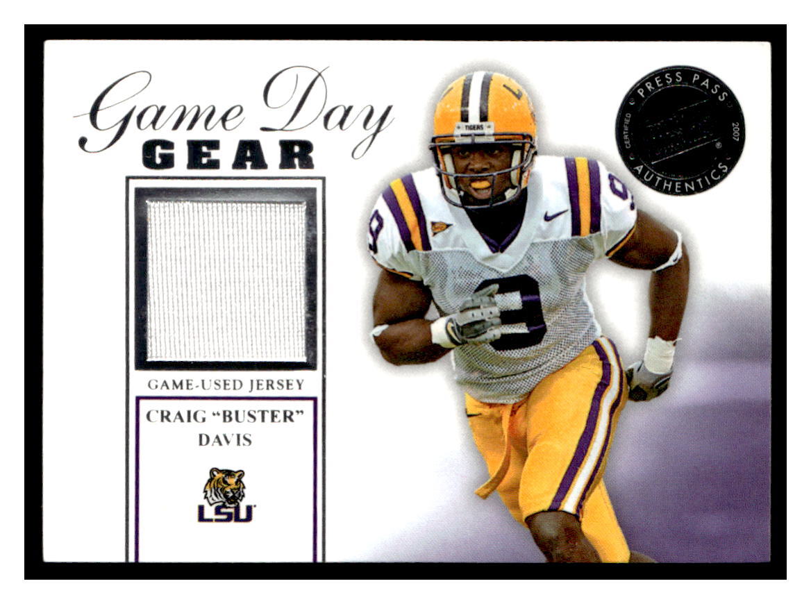 Craig Davis 2007 Press Pass SE GDG-CD MEM Game Day Gear Jerseys Silver ...