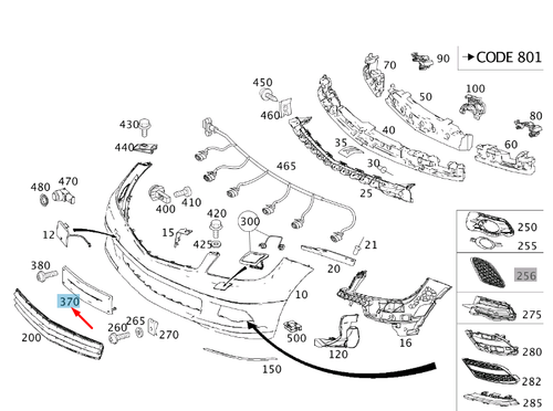 NEU MERCEDES-BENZ C W204 KENNZEICHENHALTERUNG VORNE A2048173078 ...