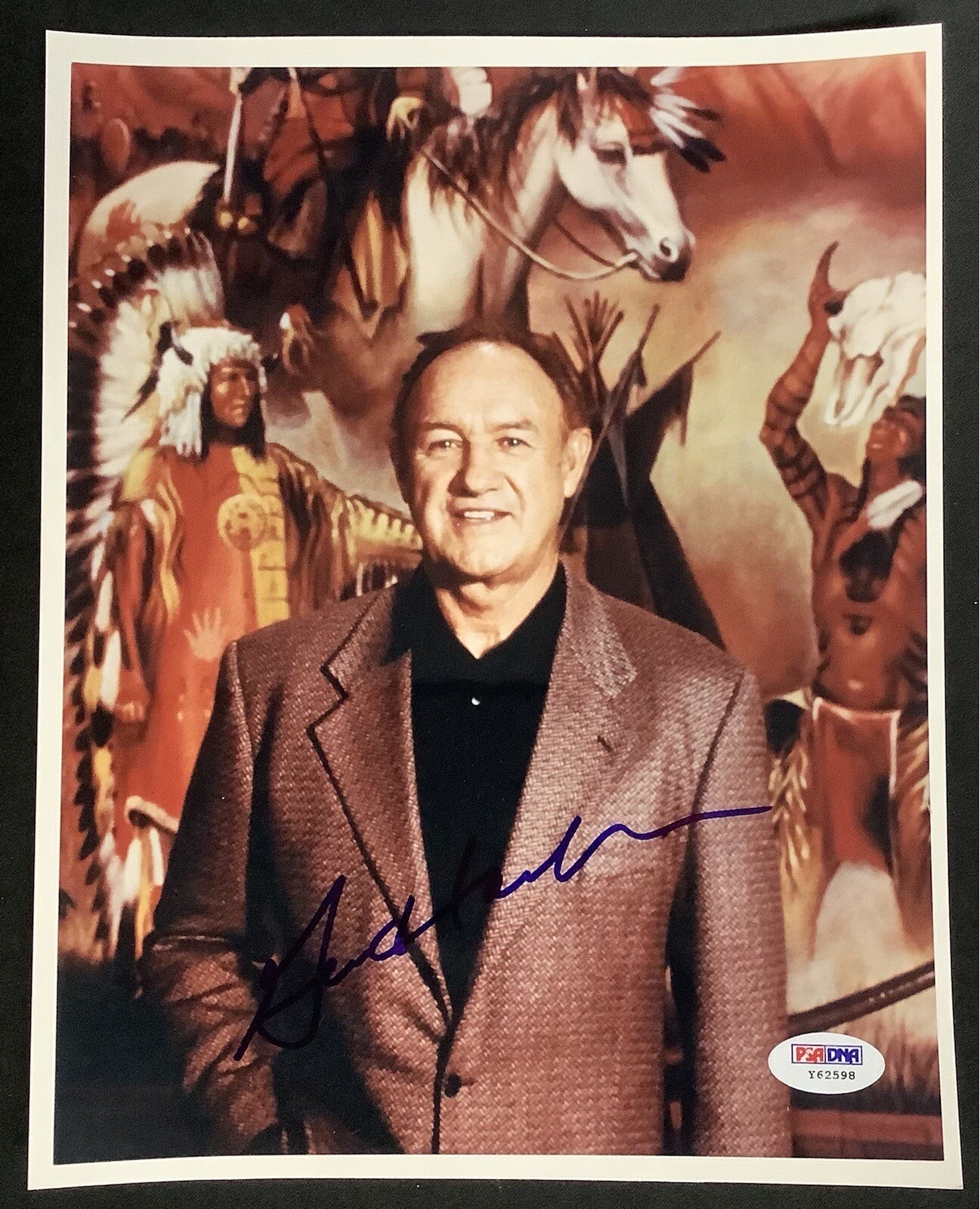 Gene Hackman Signed Photo 8x10 Geronimo Unforgiven Superman Autograph ...