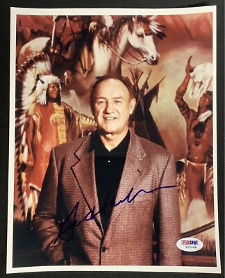 Gene Hackman Signed Photo 8x10 Geronimo Unforgiven Superman Autograph ...