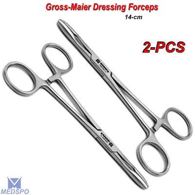 Gross-Maier Dressing Forceps With Lock Atraumatic Serrated Jaws Sponge ...