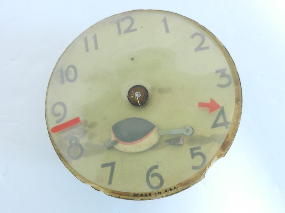 VTG ORIGINAL GILBERT CHARLIE McCARTHY ALARM CLOCK GLASS FACE INNER ...