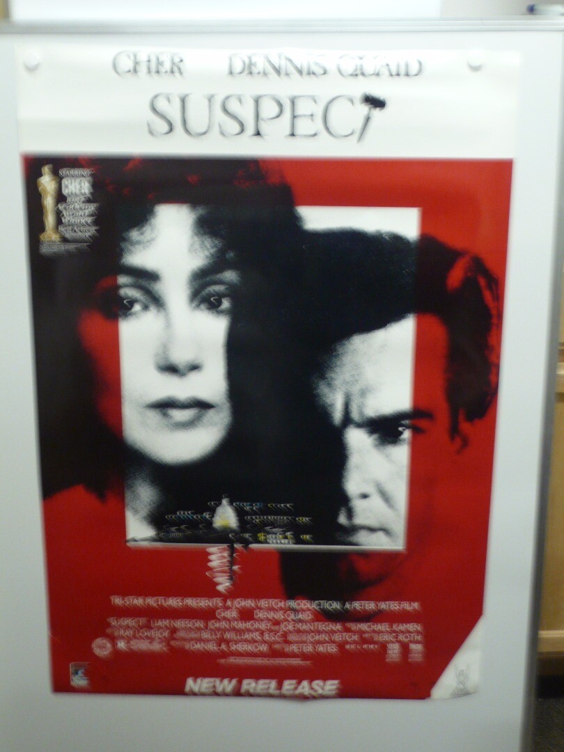 SUSPECT Cher DENNIS QUAID Liam Neeson HOME VIDEO POSTER 1987 | eBay