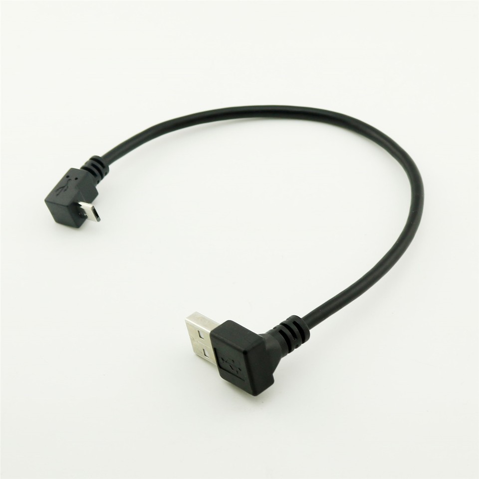 UP Angled Micro USB 5 Pin Male to USB 2.0 A Male Data Charge Adapter ...