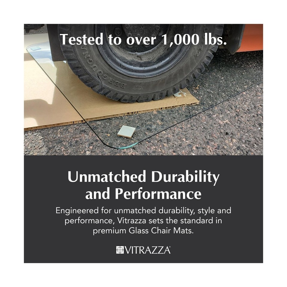 Mat 36” Mat Glass Office Clea Chair – with Vitrazza 42” x Desk | eBay