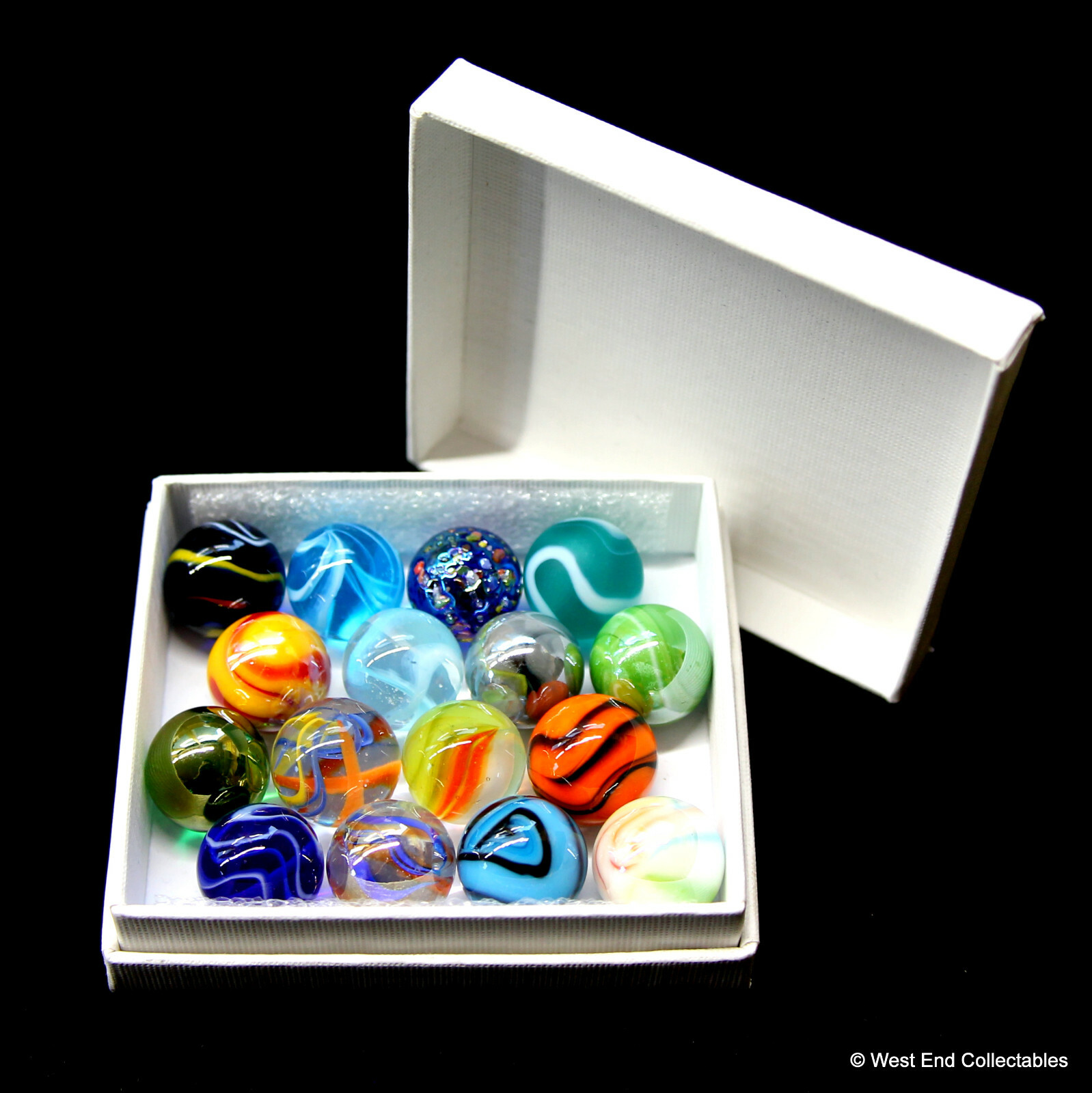 Glass Marbles by Vacor De Mexico Collectors Box Set of 16 x 16mm Mega ...