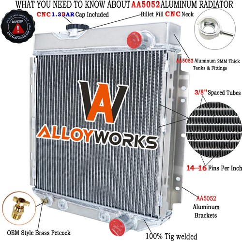 4 Rows Aluminum Radiator For 1964-1966 FORD MUSTANG 260 289 Mercury ...