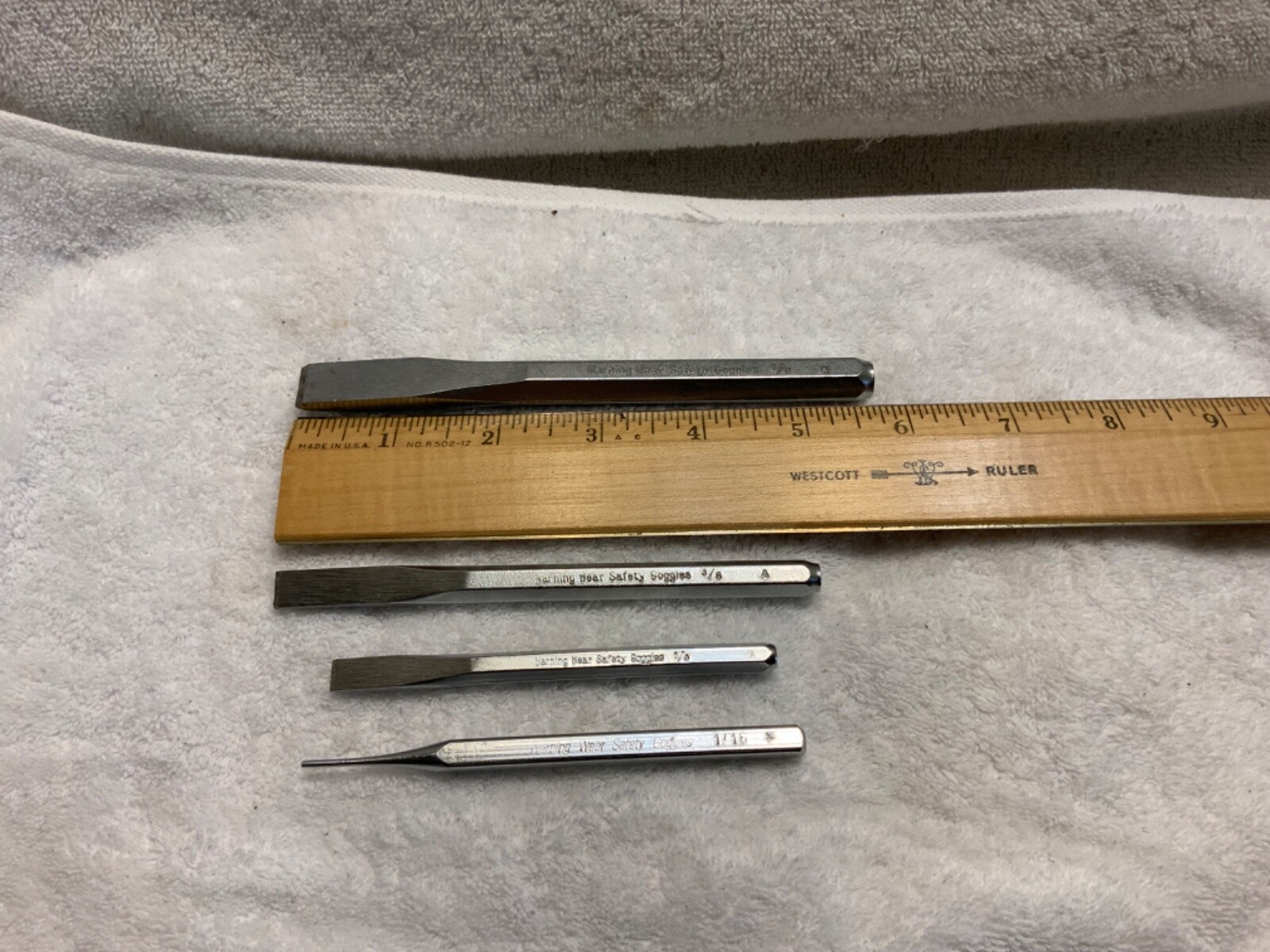 Craftsman (4pc) Chisel and punch set USA 1/2, 3/8, 1/4 punch 1/16 | eBay