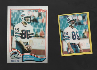 1982 TOPPS MARK BRAMMER #22 & STICKER #173 BUFFALO BILLS | eBay
