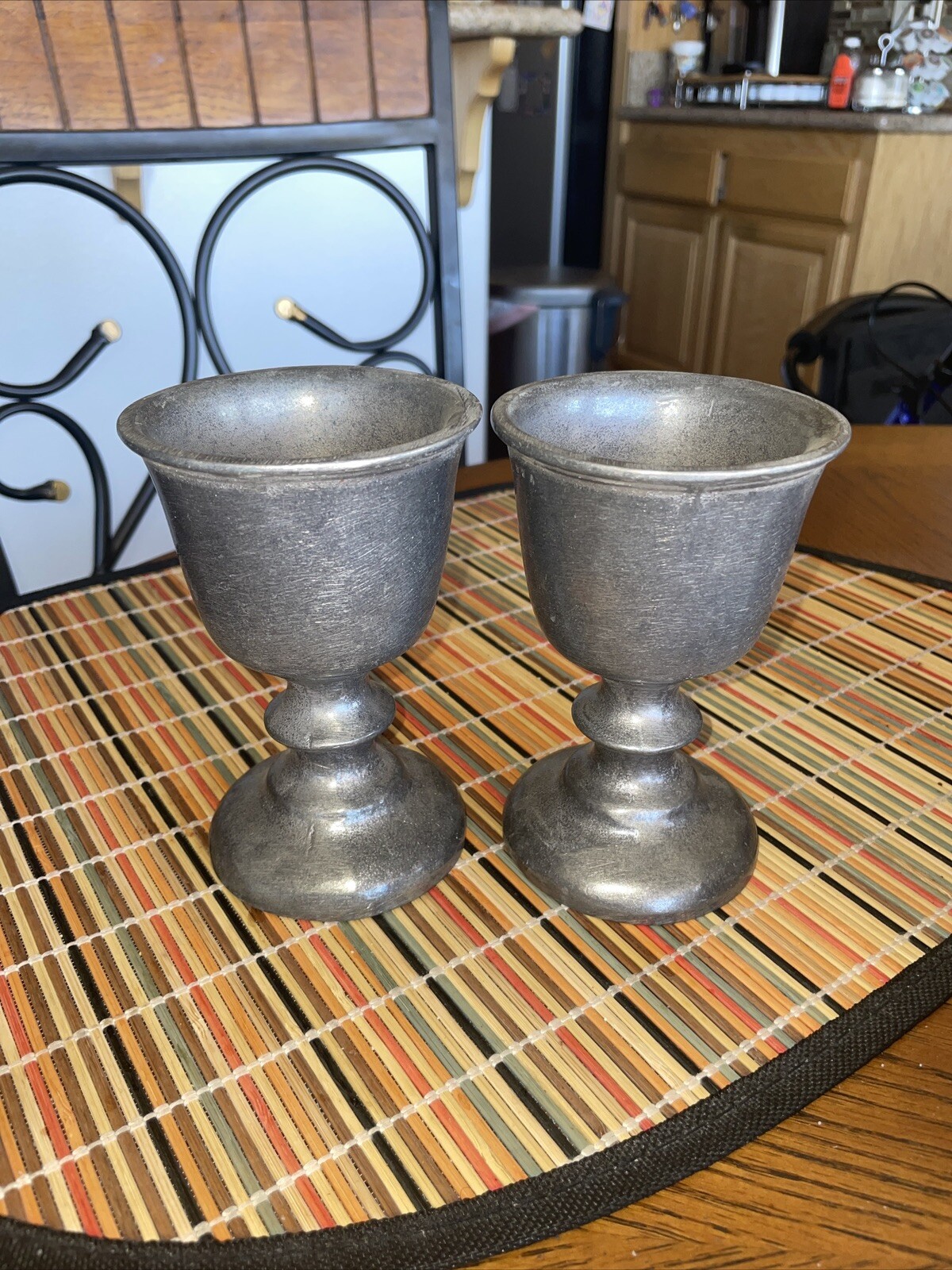 Vintage Primitive Pewter Goblet by Olde Bradford Company, Set Of 2 | eBay