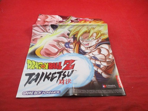 Dragon Ball Z Taiketsu Nintendo Game Boy Advance Foldable Promo Poster ...