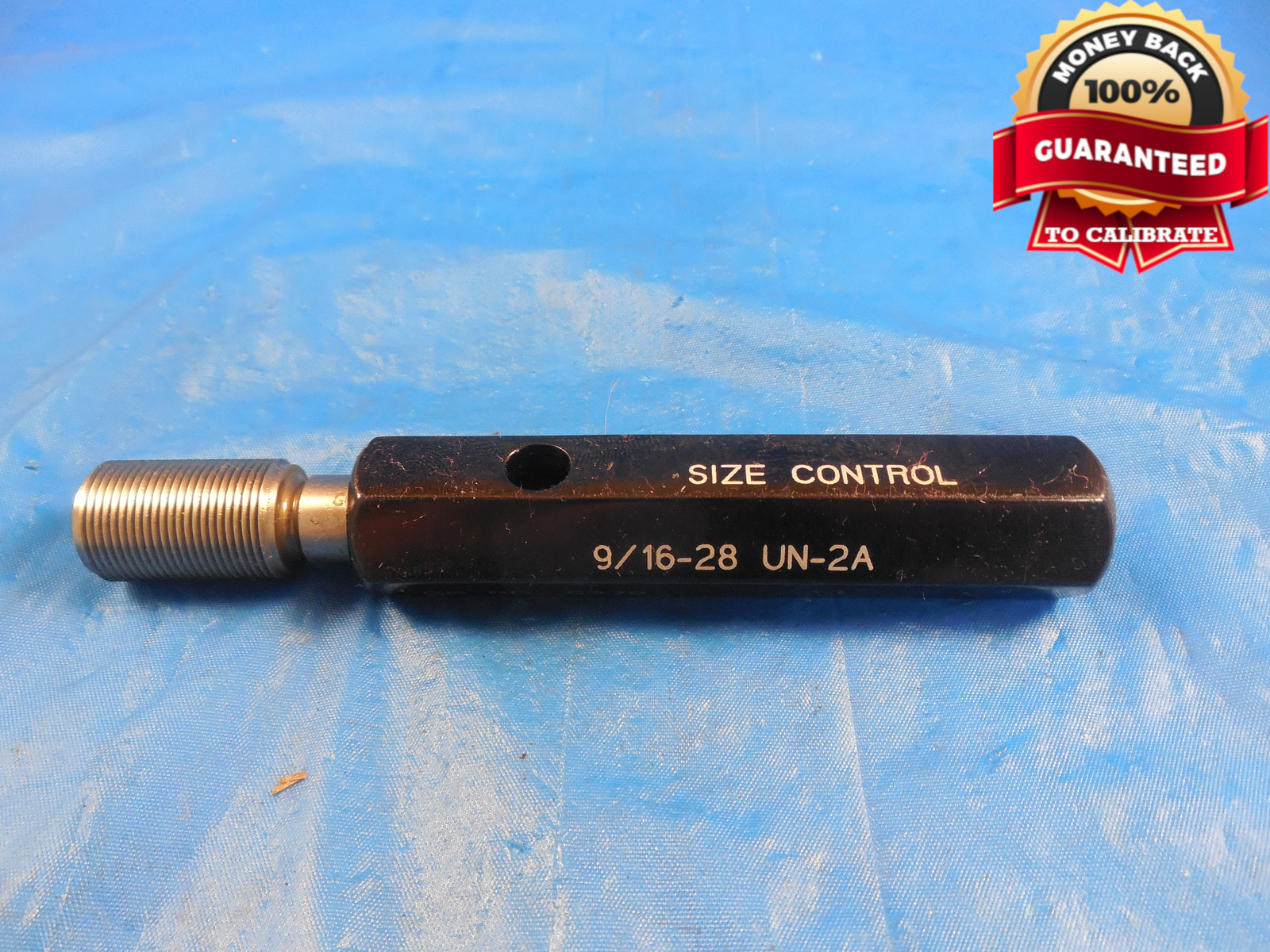 9/16 28 UN 2A SET THREAD PLUG GAGE .5625 GO ONLY P.D. = .5372 9/16-28 ...