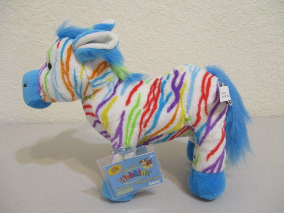 Webkinz Rainbow Zebra -HM486 New. Sealed, unused code. Colorful | eBay