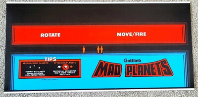 Mad Planets Control Panel Overlay CPO Gottlieb | eBay