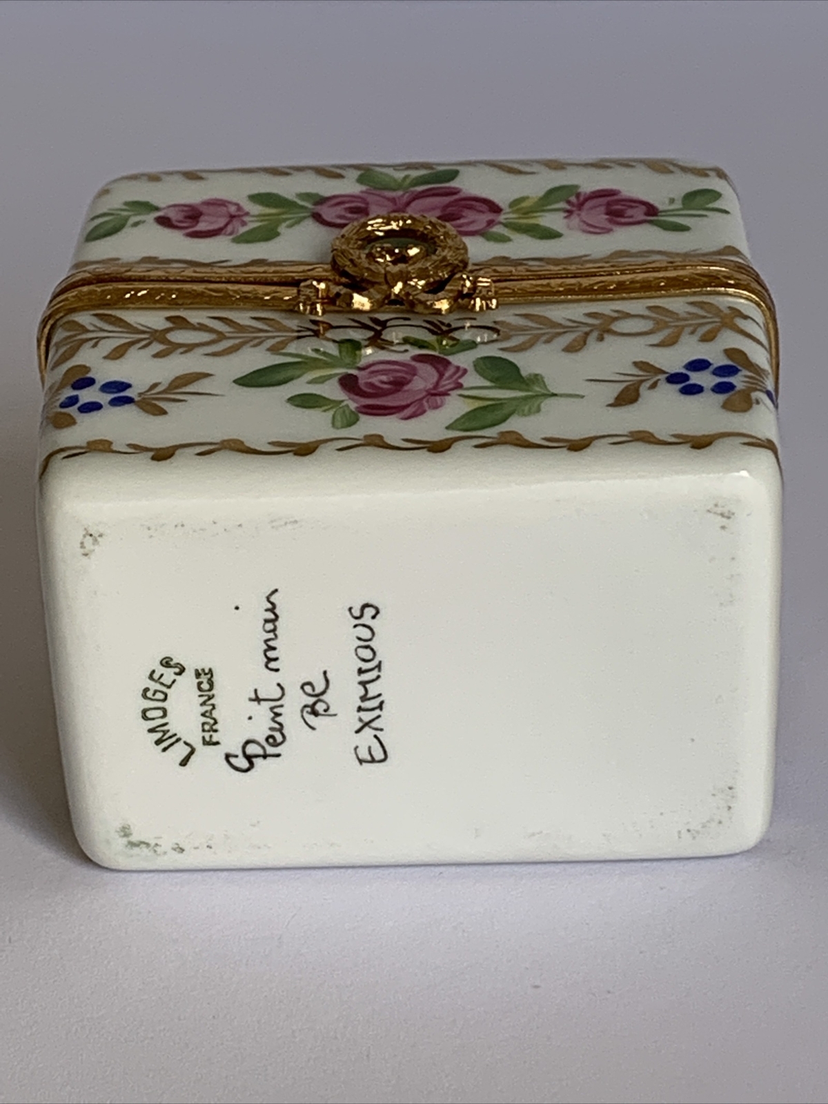 Limoges Box with 6 Perfume Bottles Trinket Peint Mein Eximious France ...