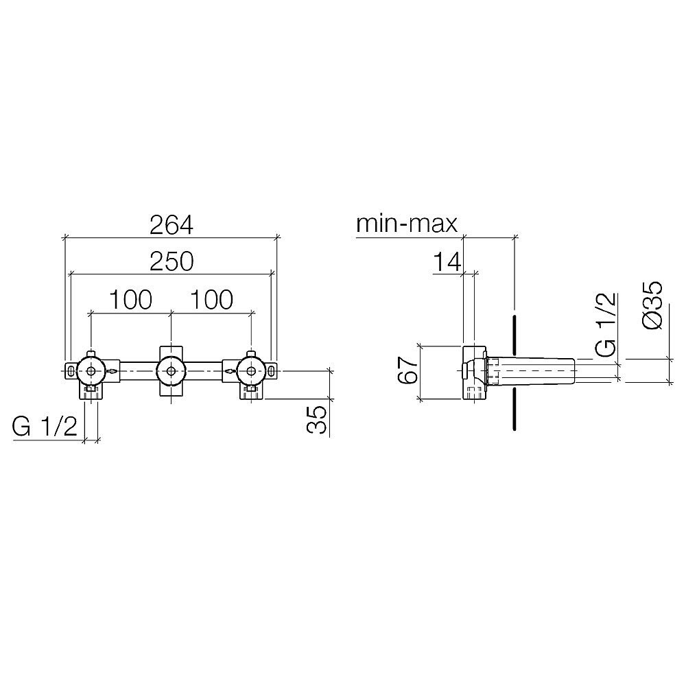 Dornbracht Concealed Wall-Mounted Mixer Centered spout 3570797090 ...