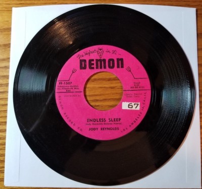 Vintage 45 Jody Reynolds Endless Sleep & Tight Capris Demon FF 1507 ...