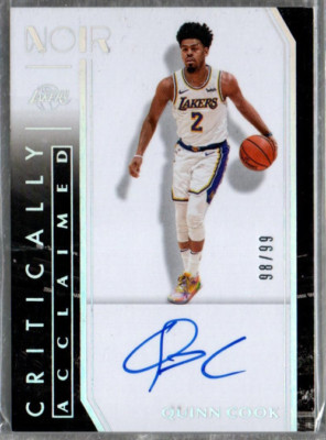 2019-20 Panini Noir Critically Acclaimed Signatures #10 Quinn Cook Auto ...