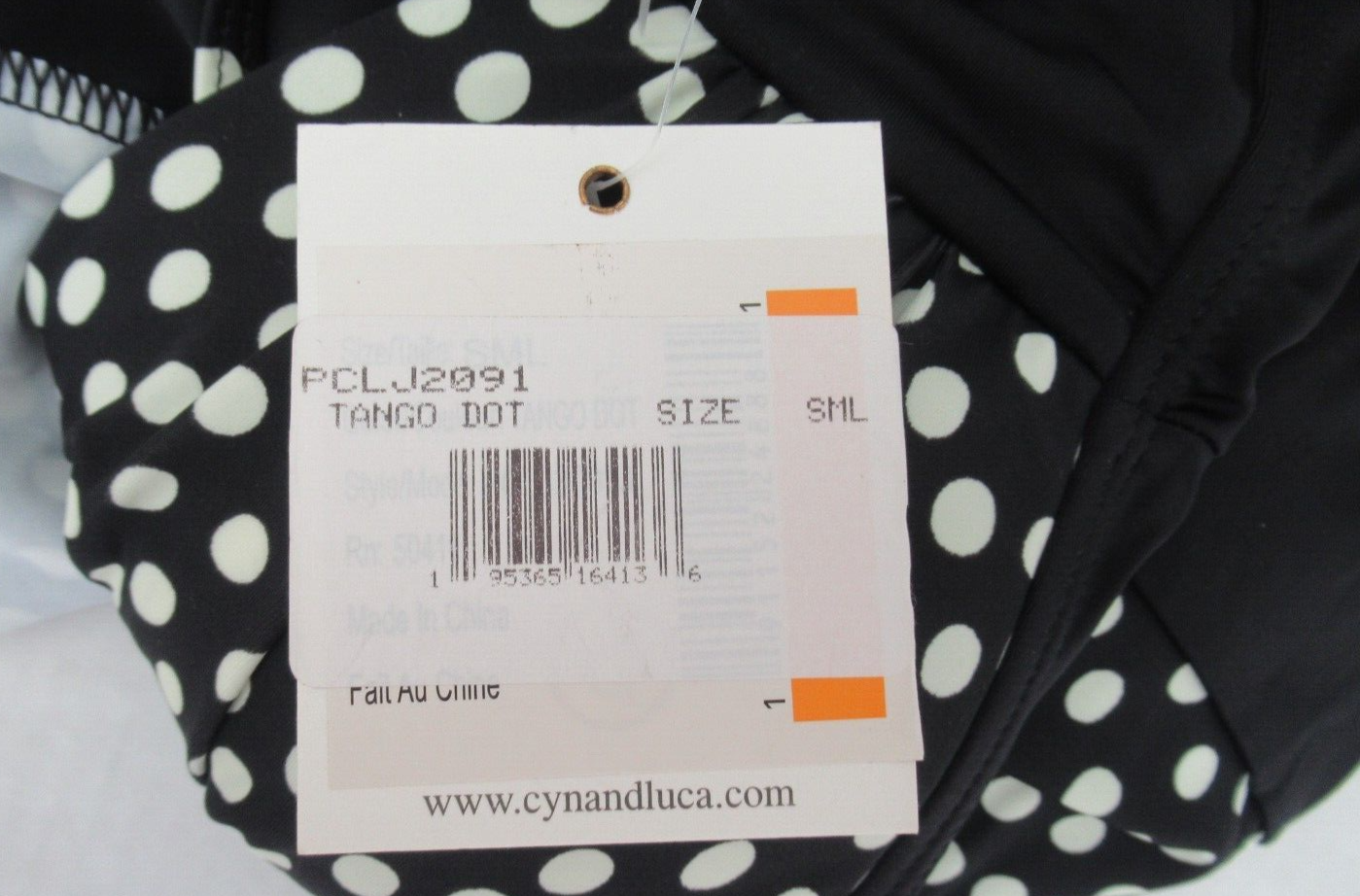 NWT Cyn & Luca Size S Tankini Top Tango Dot Polka Dot Black & White | eBay