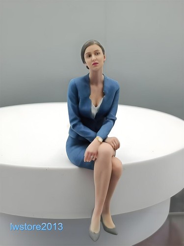 1/18 Sitting Girl 9cm Resin Figurines Figures Scene Model For Cars ...