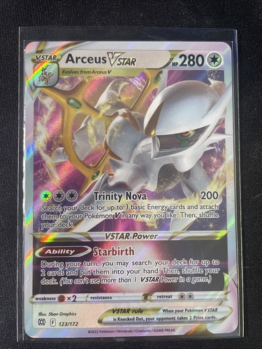 Arceus V STAR 123/172 Ultra Rare Full Art Pokémon TCG Brilliant Stars ...