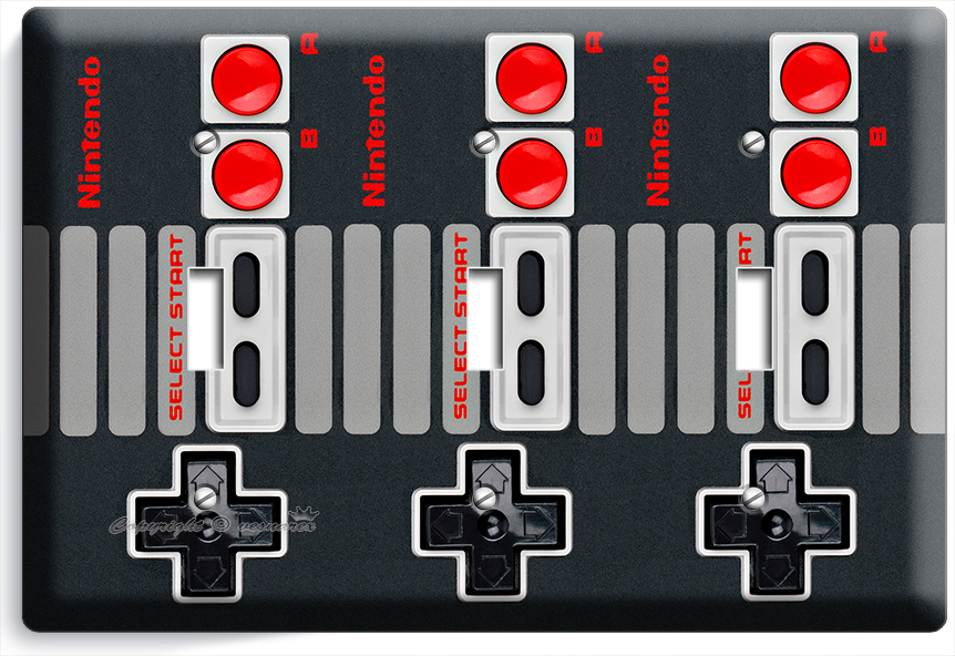 VIDEO GAME CONTROLLER CLASSIC NINTENDO LIGHT SWITCH WALL PLATE OUTLET ...