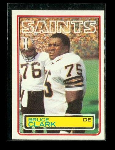 Vintage 1983 TOPPS Football Trading Card #111 BRUCE CLARK New Orleans ...