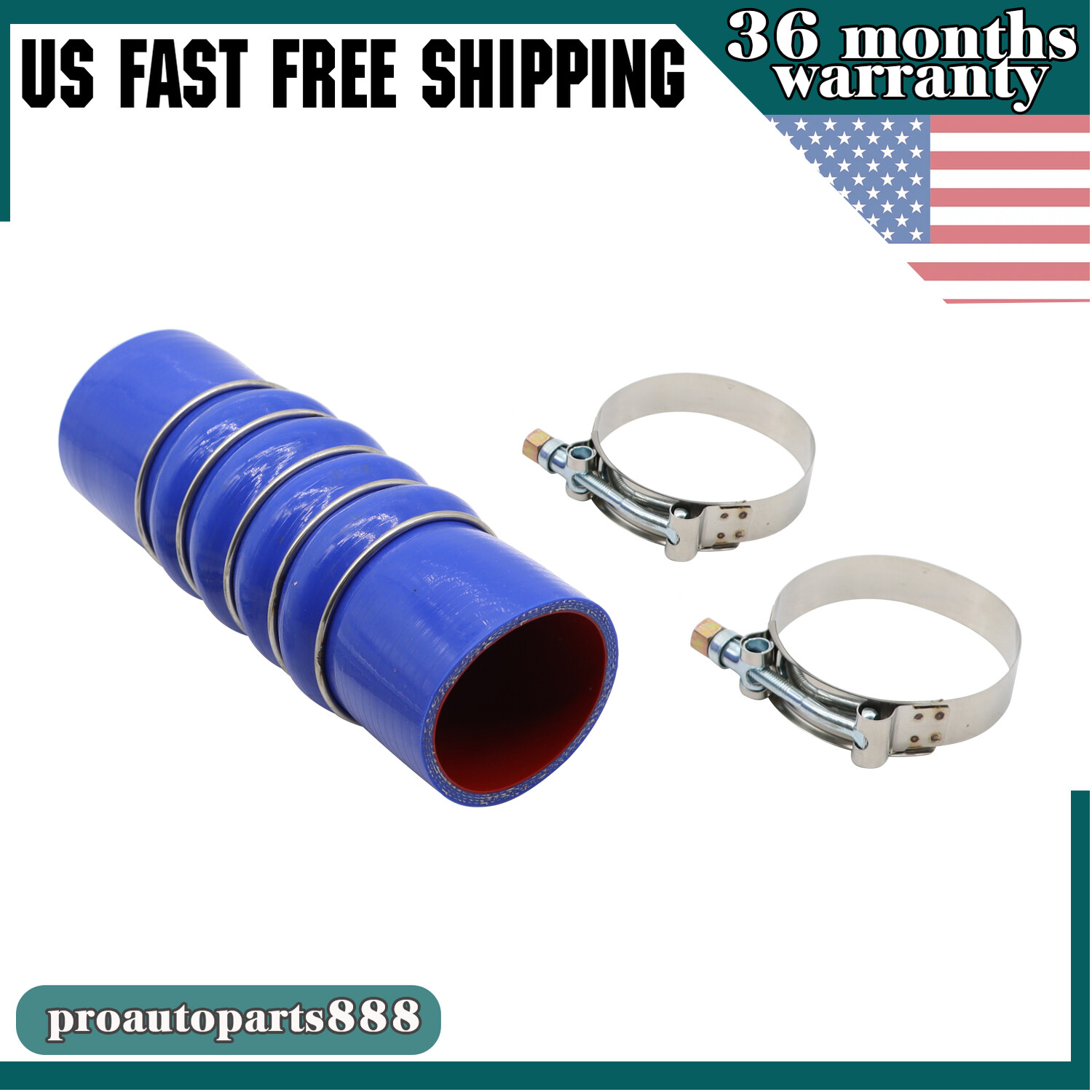 FOR Peterbilt Kenworth Silicone Coolant Hose W/ Clamps F50-6308 | eBay