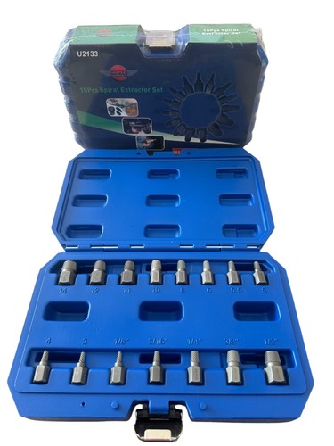 PRO Heavy Duty Screw Stud Bolt Extractor Set 15pc Metric SAE 2637 LH ...