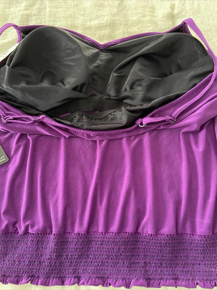 Magicsuit by Miraclesuit Purple Tankini Swimsuit Top Plus Size 22W NEW ...
