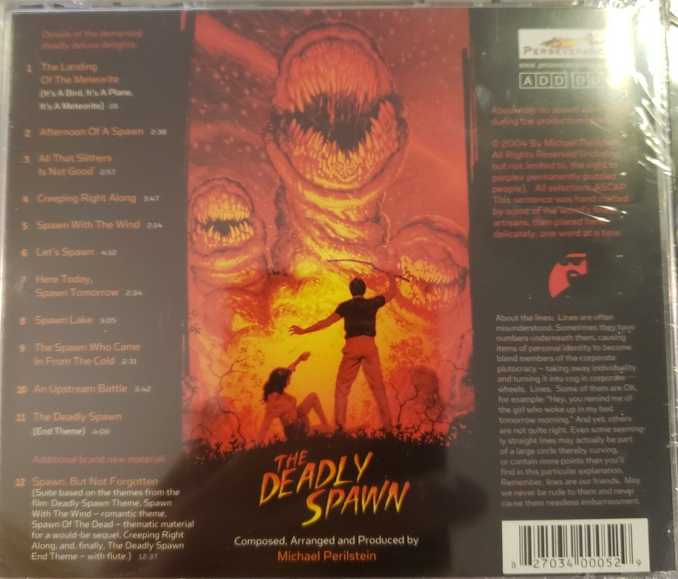 Deadly Spawn Special Deluxe RARE/OOP CD Michael Perilstein Perseverence ...