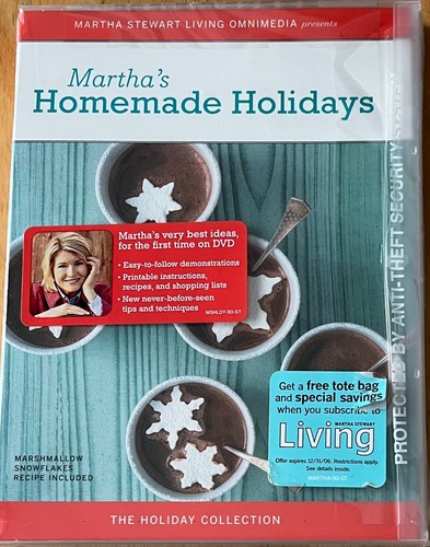 Martha Stewart - Martha's Homemade Holidays - DVD (New/Unopened ...