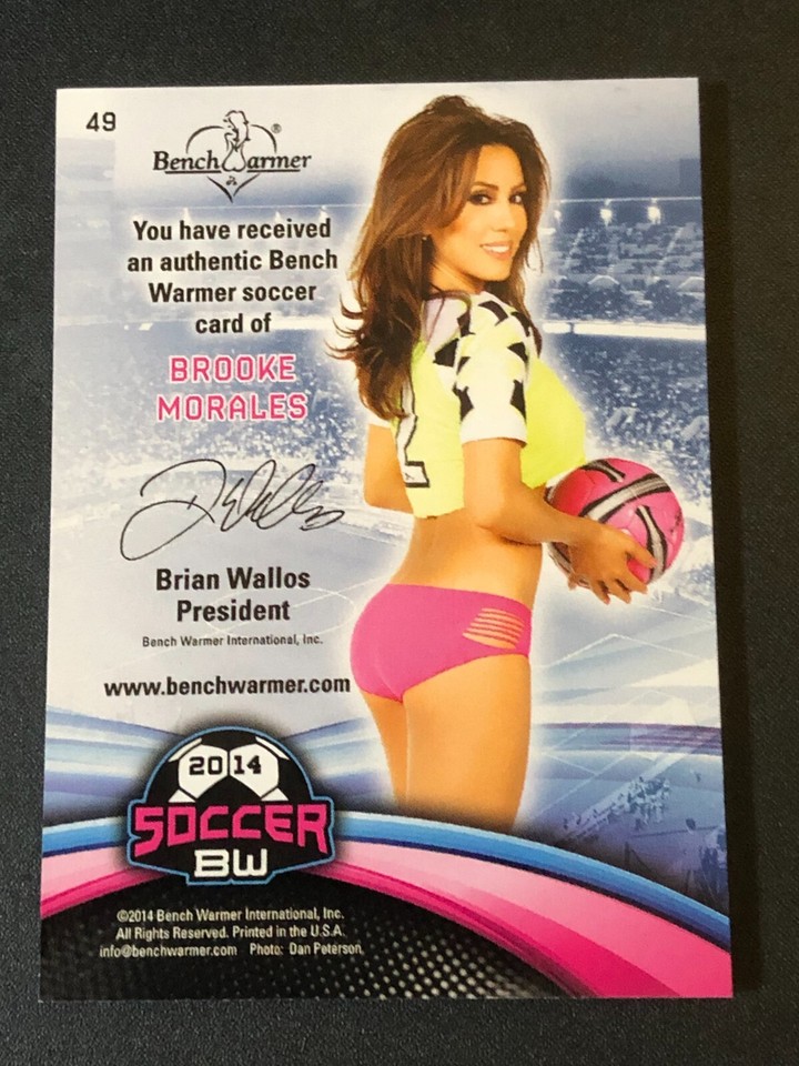 2014 Benchwarmer BROOKE MORALES Soccer #49 ⚽ Gold Foil Variant/15 PLAYBOY 🐇 | eBay