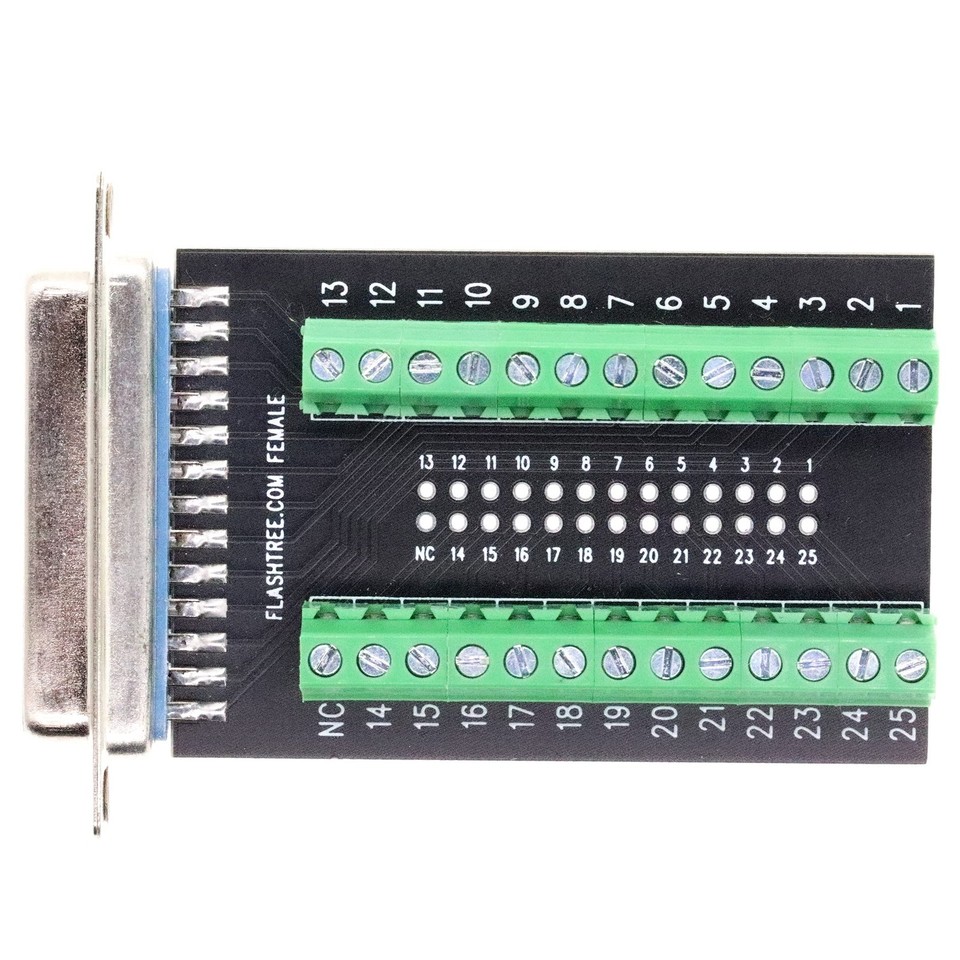 2pcs DB25 Breakout Connector D-sub Breakout 25 Pin Connector Female ...