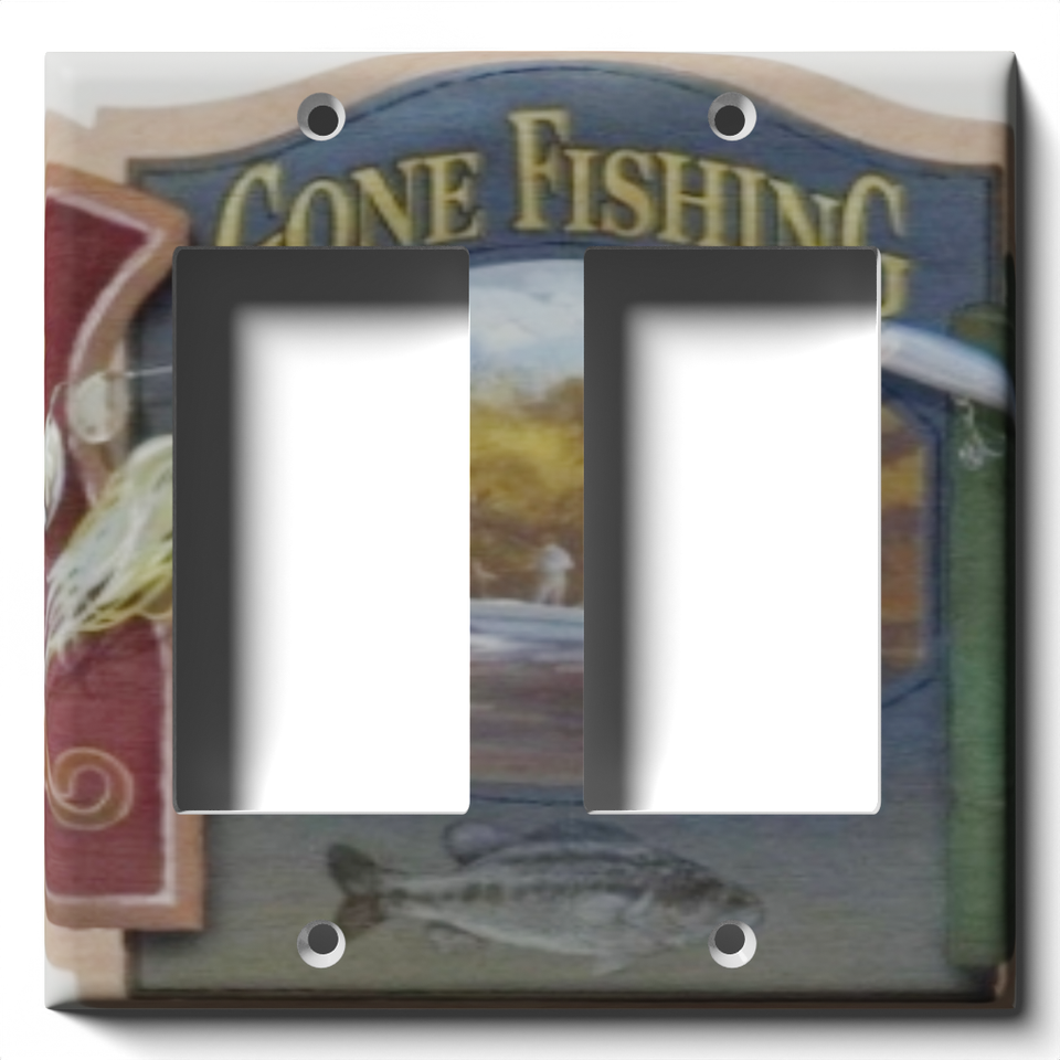 Gone Fishing Decorative Light Switch Plate Cover Outlet Wall Plate | eBay