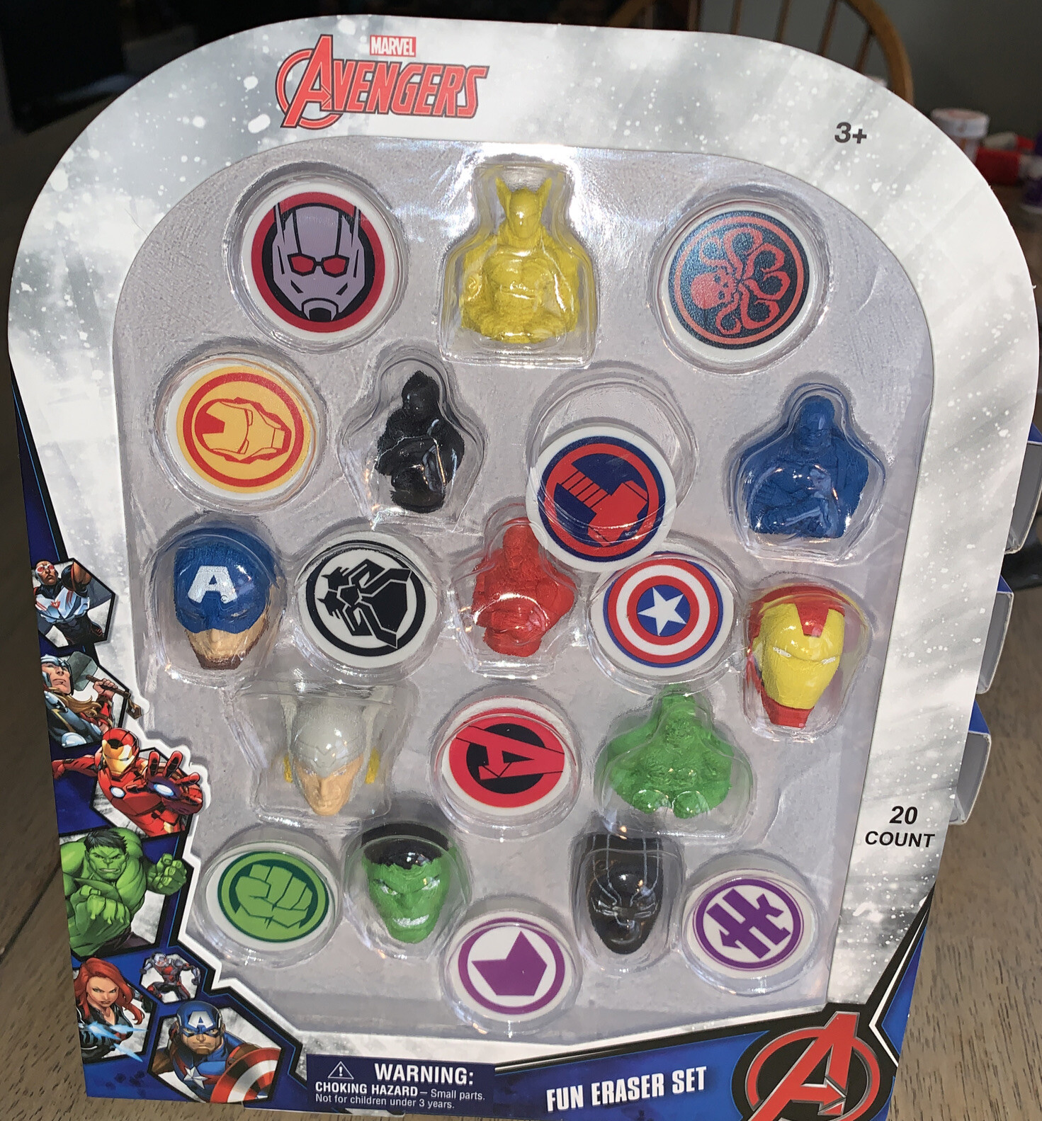 MARVEL Avengers Superheroes Fun Pencil Eraser Set 20 Pieces for sale ...