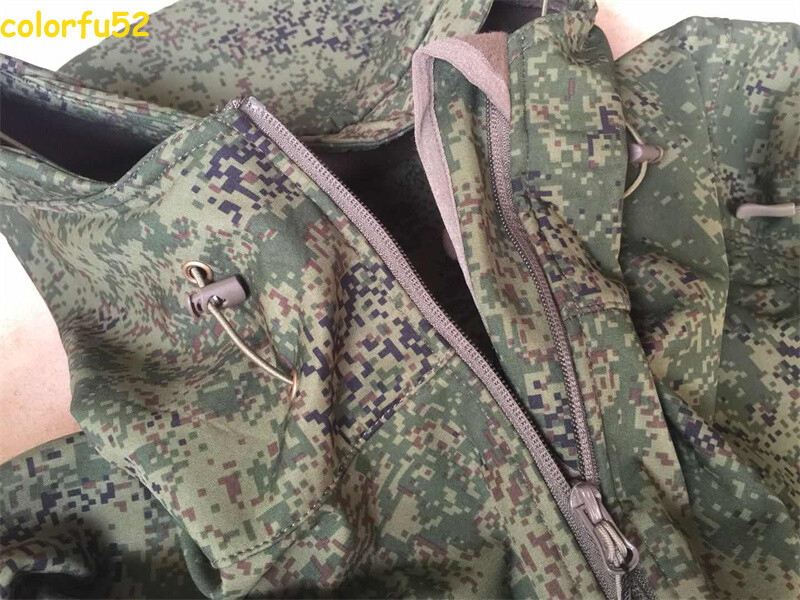 Russian EMR Green Camo Tactical Jacket Waterproof Fleece Outwear Zipper ...